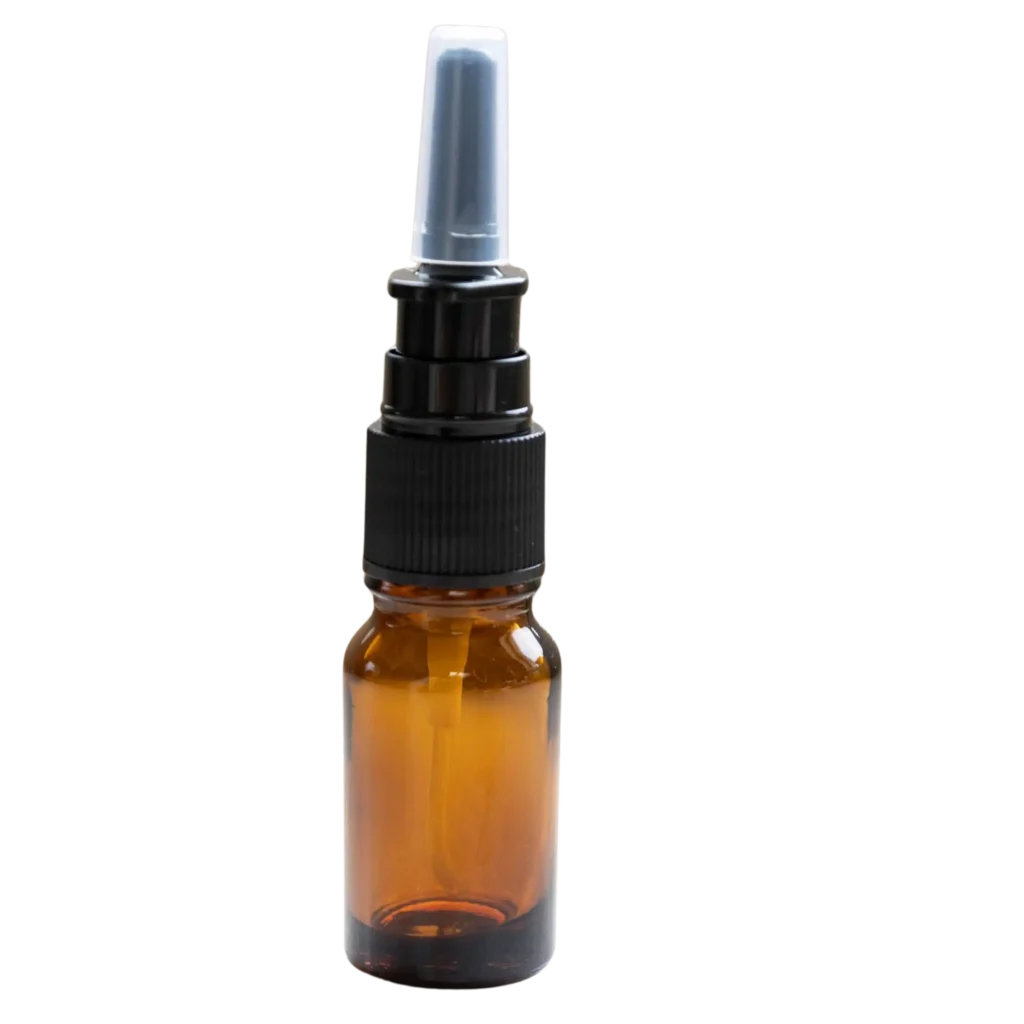 Premium brown glass nasal spray bottle 10ml